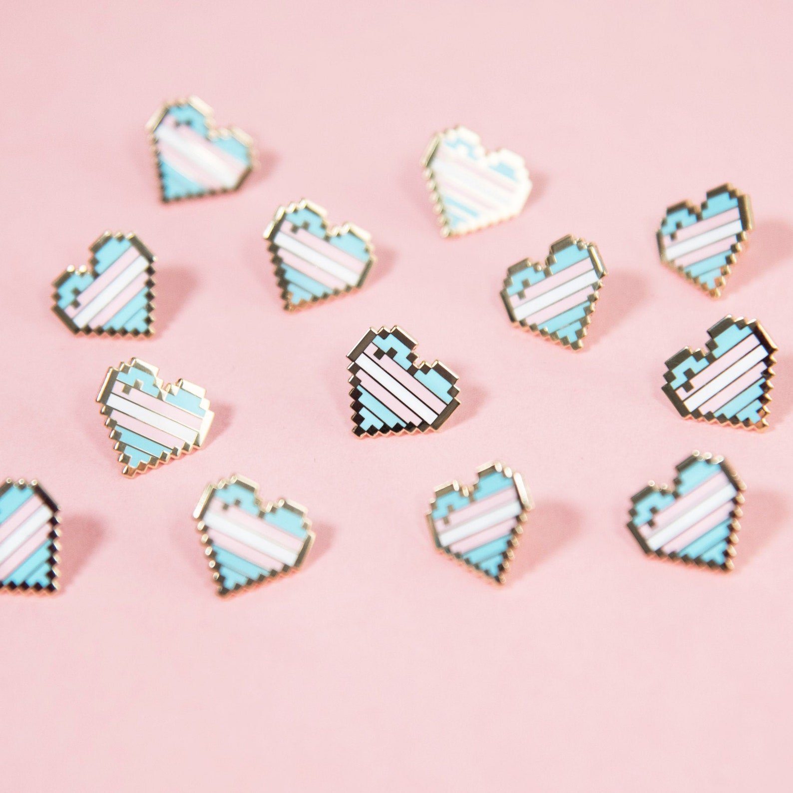 Transgender Pride Heart Pins Subtle LGBT Flag Badge - Etsy UK