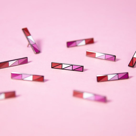 Lesbian Bar Pin Subtle Pride Flag LGBT LGBTQ Queer Enamel | Etsy