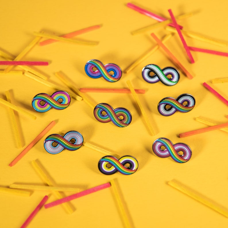 Infinitely Bisexual Pin Subtle Bi Pride Accessory LGBT Gay - Etsy Singapore