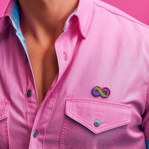 Infinitely Non-binary Pin (variations) — Subtle Enby Pride Accessory ...