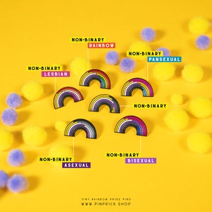 Asexual Rainbow Pin — Ace Badge Subtle Pride Accessory LGBT Greysexual Semisexual Demisexual ...