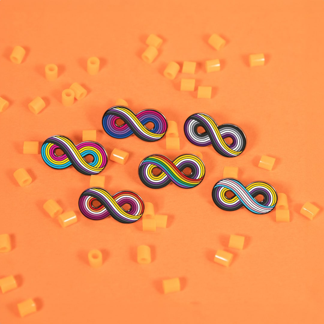 Infinitely Non-binary Pin (variations) — Subtle Enby Pride Accessory ...