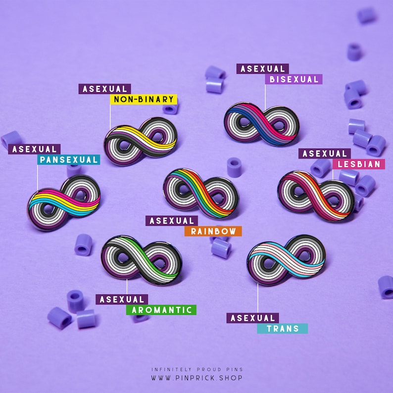 Infinitely Nonbinary-asexual Pin — Enby Ace Pride Accessory Demisexual ...