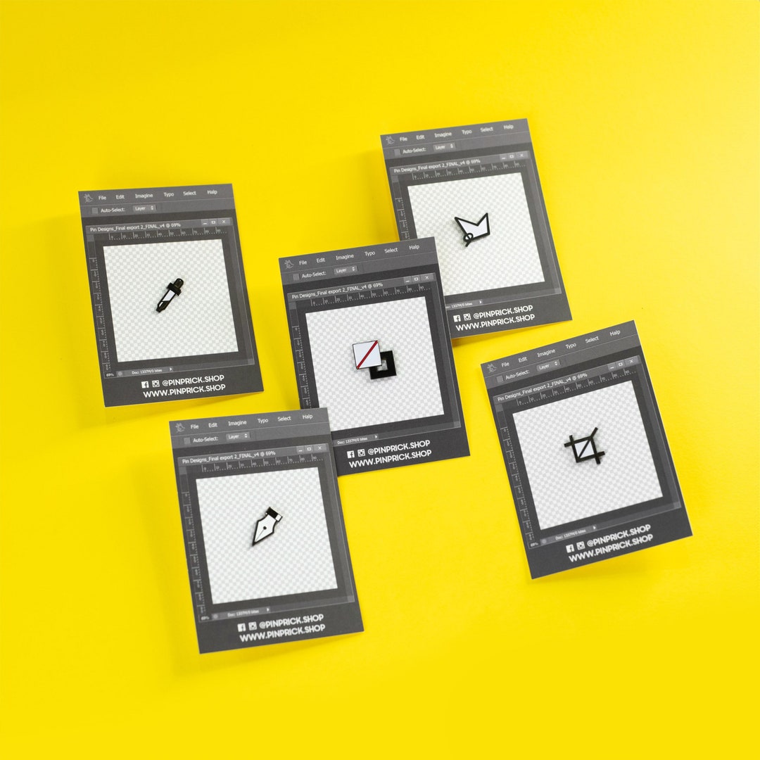 Photoshop Tool Pins — Graphic Designer Gift Ideas Illustrator Vector ...