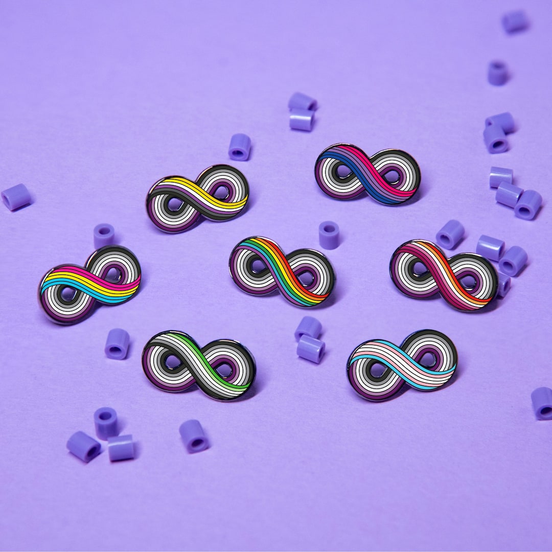Infinitely Asexual Pin (variations) — Subtle Ace Pride LGBT Demisexual ...