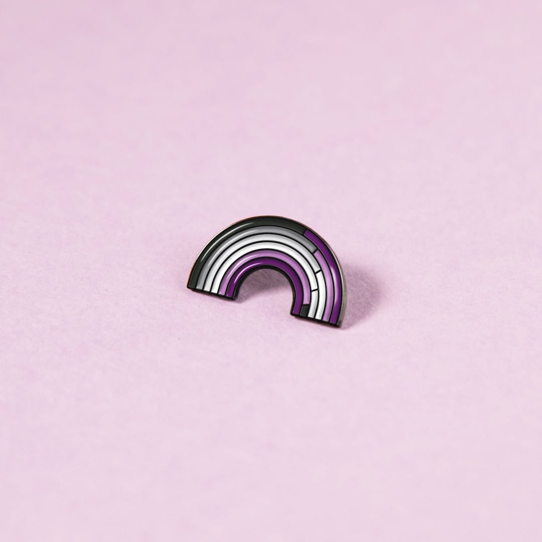 Asexual Rainbow Pin — Ace Badge Subtle Pride Accessory LGBT Greysexual ...