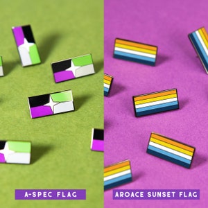 A-spec Flag Pin — Asexual Pride Accessory Enamel Badge Ace Aro ...