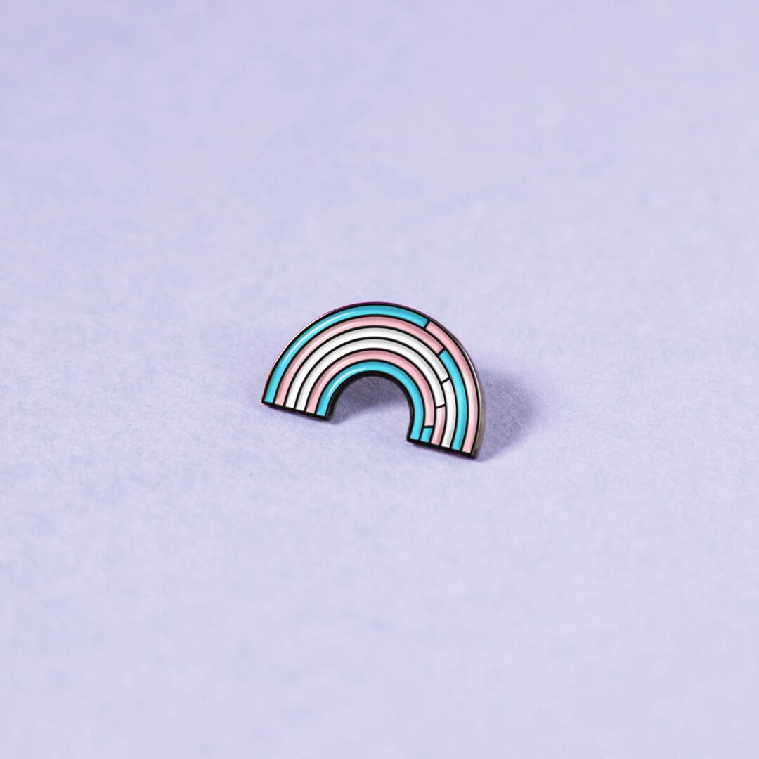 Trans Rainbow Pin — Transgender Badge Subtle Pride Accessory LGBT Gay ...