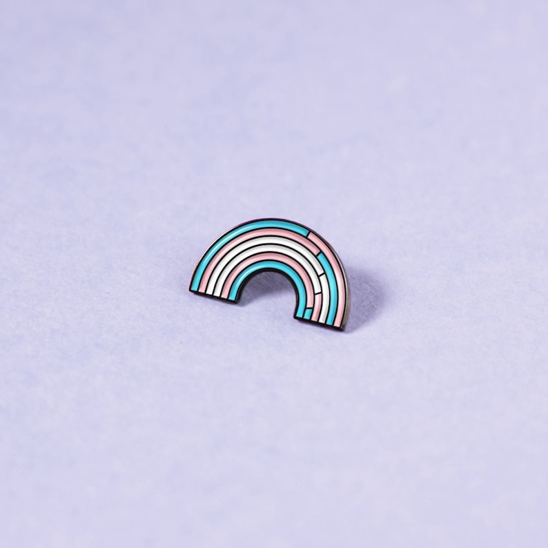 Trans Rainbow Pin variations Enby Badge Subtle Pride - Etsy UK