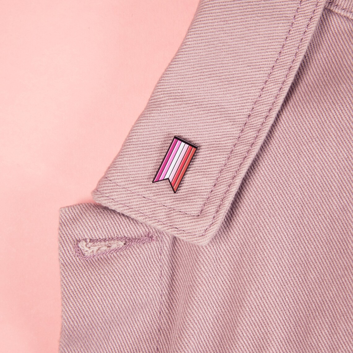 Community Lesbian Ribbon Pin Subtle Pride Badge LGBT LGBTQ - Etsy