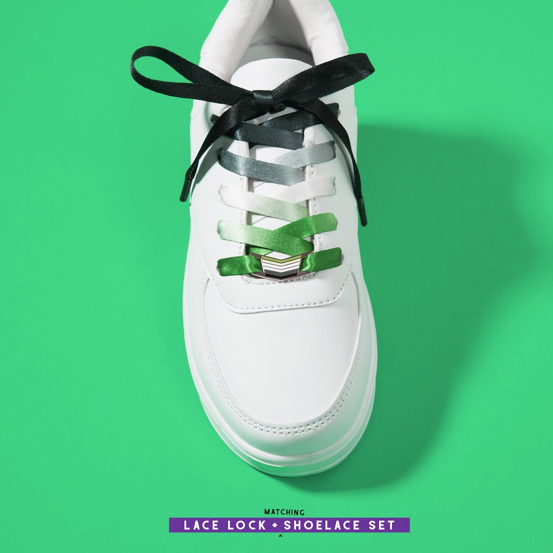 Aromantic Pride Shoelaces — Aro Pride Flag Pin Lace Lock Asexual ...