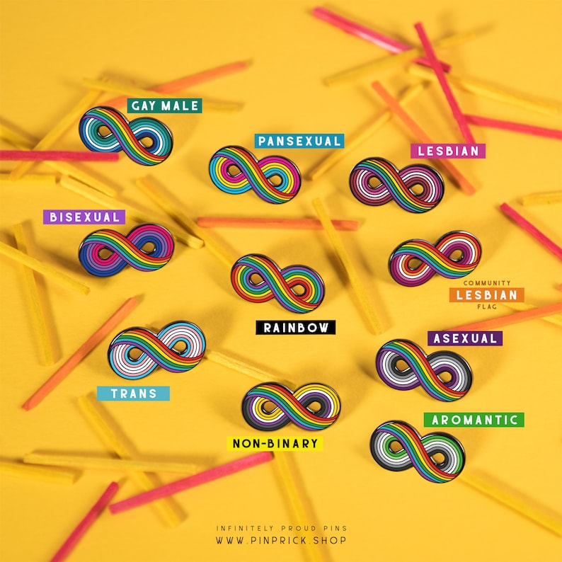 Infinitely Asexual Pin (variations) — Subtle Ace Pride LGBT Demisexual ...