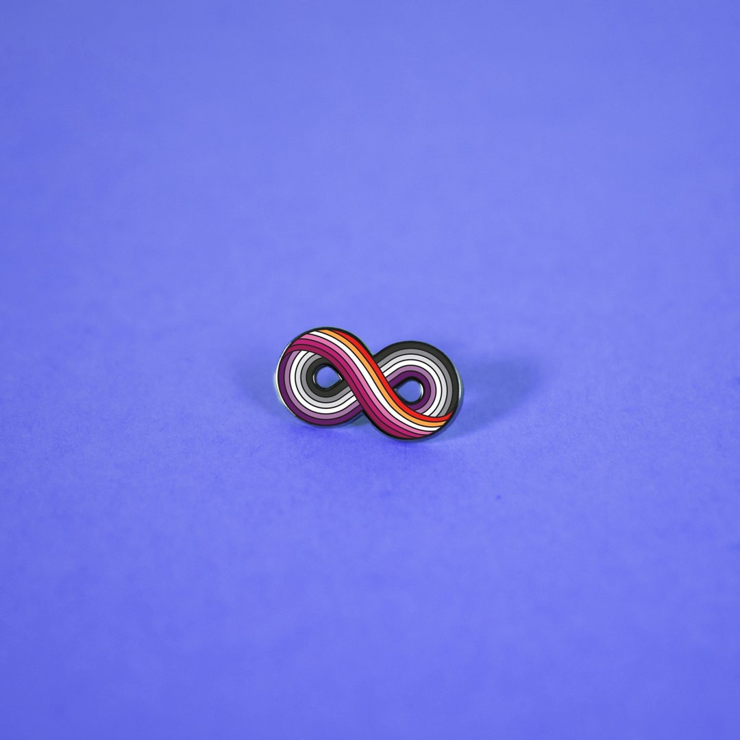 Infinitely Asexual-lesbian Pin — Subtle Ace Pride LGBT Demisexual ...