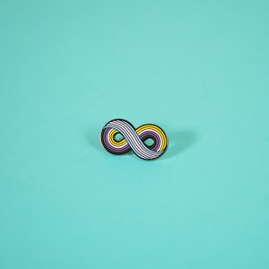 Infinitely Non-binary Pin Subtle Enby Non Binary Pride - Etsy UK