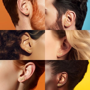 He/they Pronoun Earrings — Enby Pride Jewellery Rings Them Bracelet ...