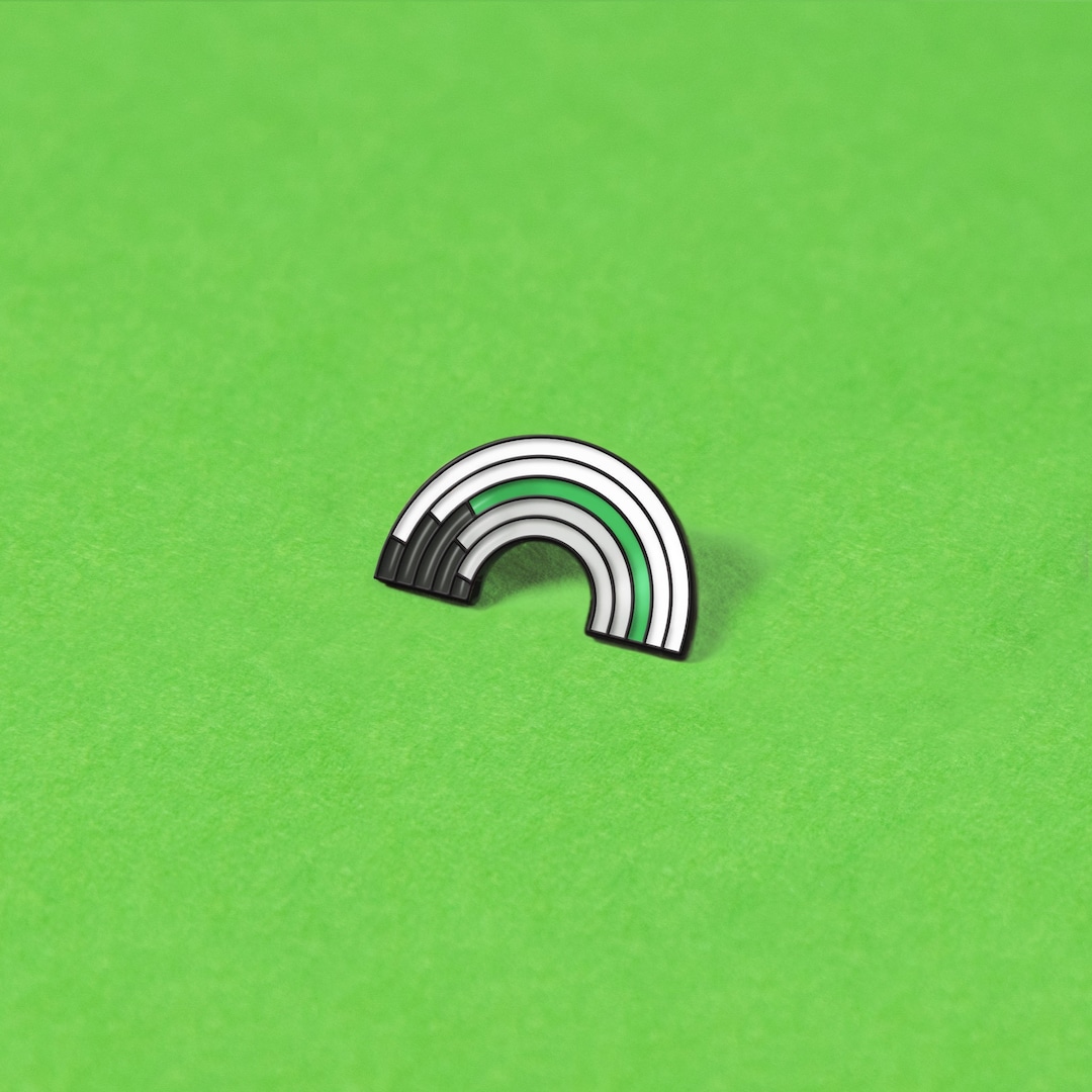 Demiromantic Rainbow Pin — Ace Badge Subtle Pride Accessory LGBT ...