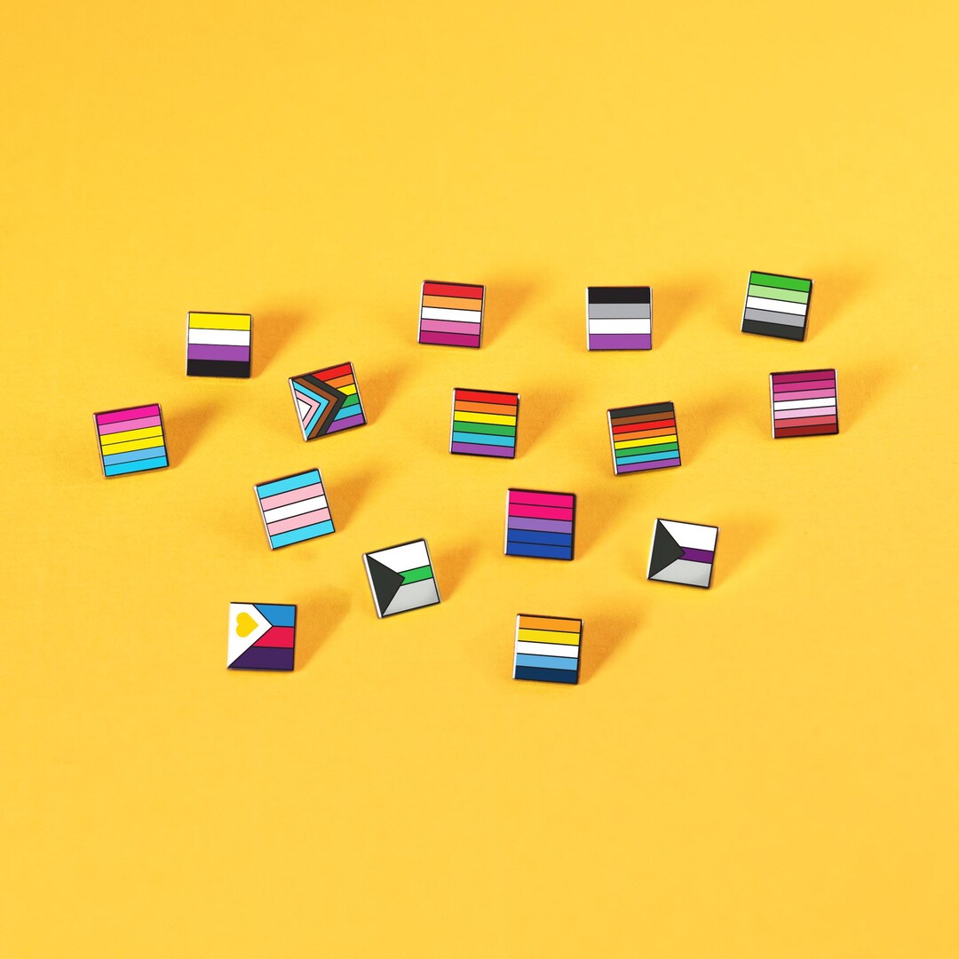 Mini LGBTQ Pride Flag Pins — Rainbow Badge Lesbian Gay Bisexual Trans ...