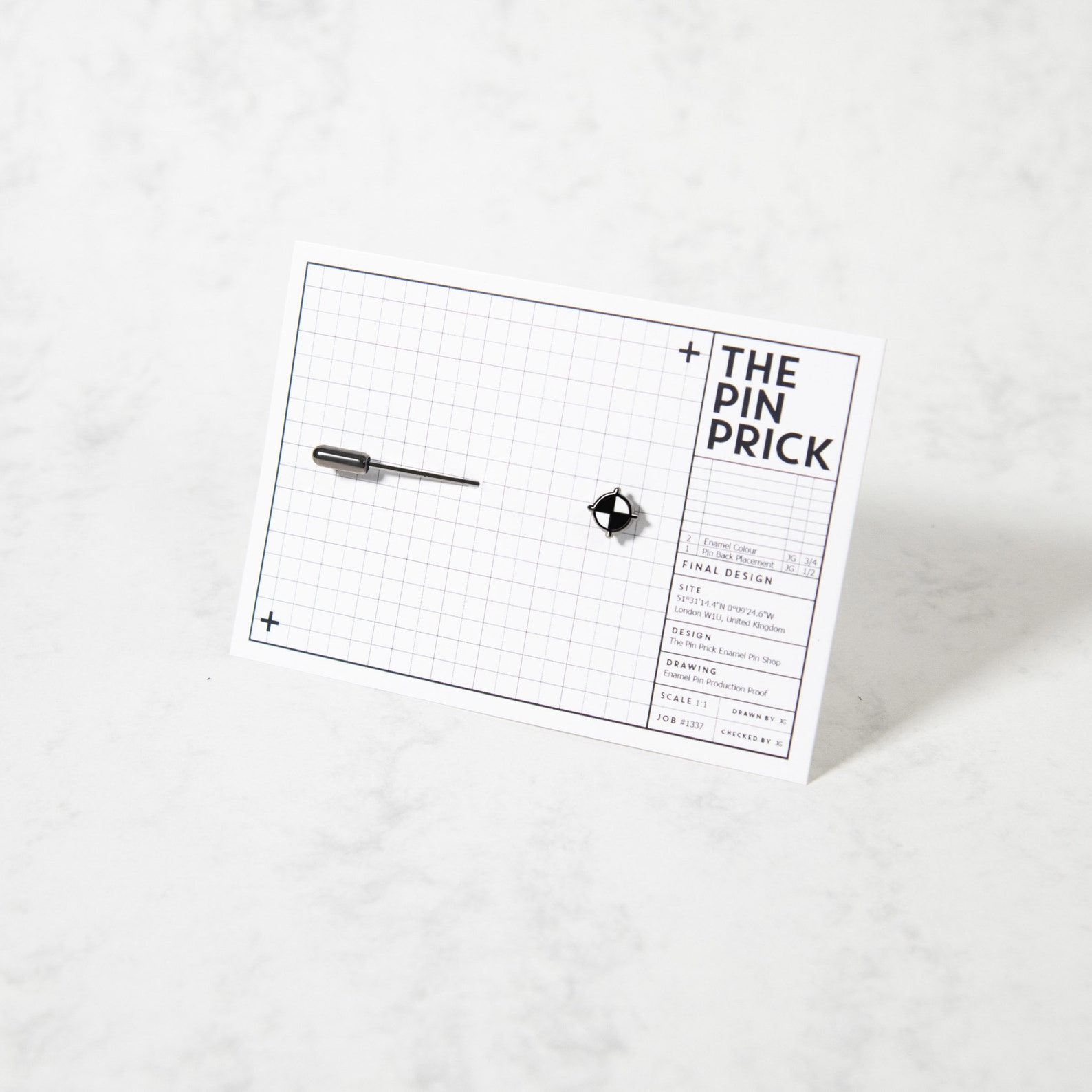 The "spot Elevation Symbol" Stick Pin — Architecture Enamel Badge ...