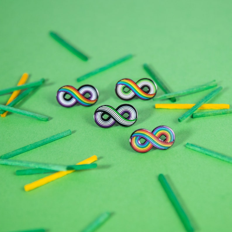 Infinitely Asexual Pin Subtle Ace Pride Accessory LGBTQ Grey - Etsy UK