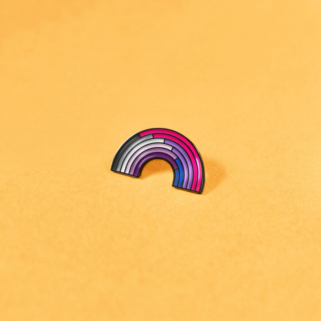 Asexual/biromantic Rainbow Pin — Bisexual Ace Biro Sticker Badge ...