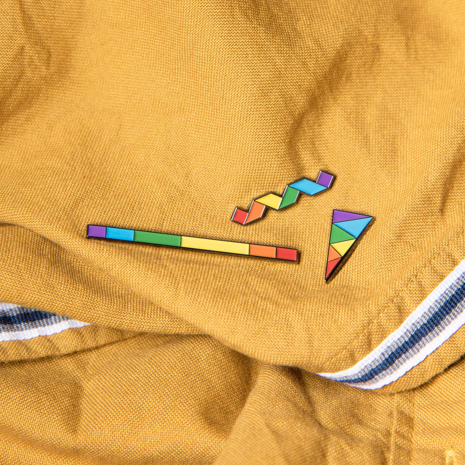 Rainbow Twist Pin Subtle Pride Flag Lapel Enamel Brooch | Etsy