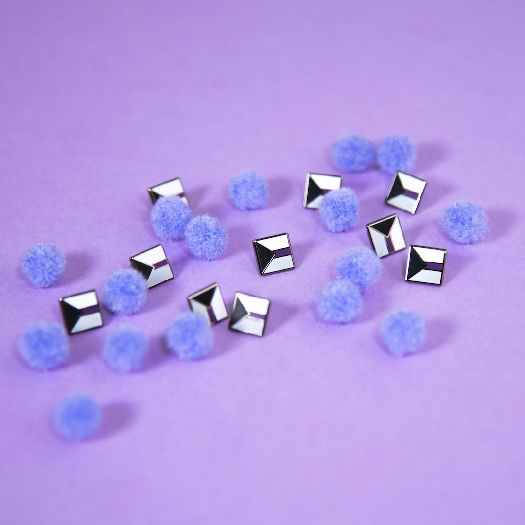 Mini Demisexual Flag Pin — LGBT Pride Badge Queer Ace Aromantic ...