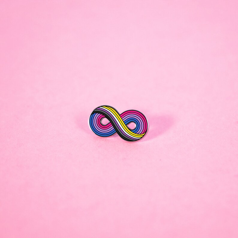 Infinitely Non-binary Pin variations Subtle Enby Pride | Etsy UK