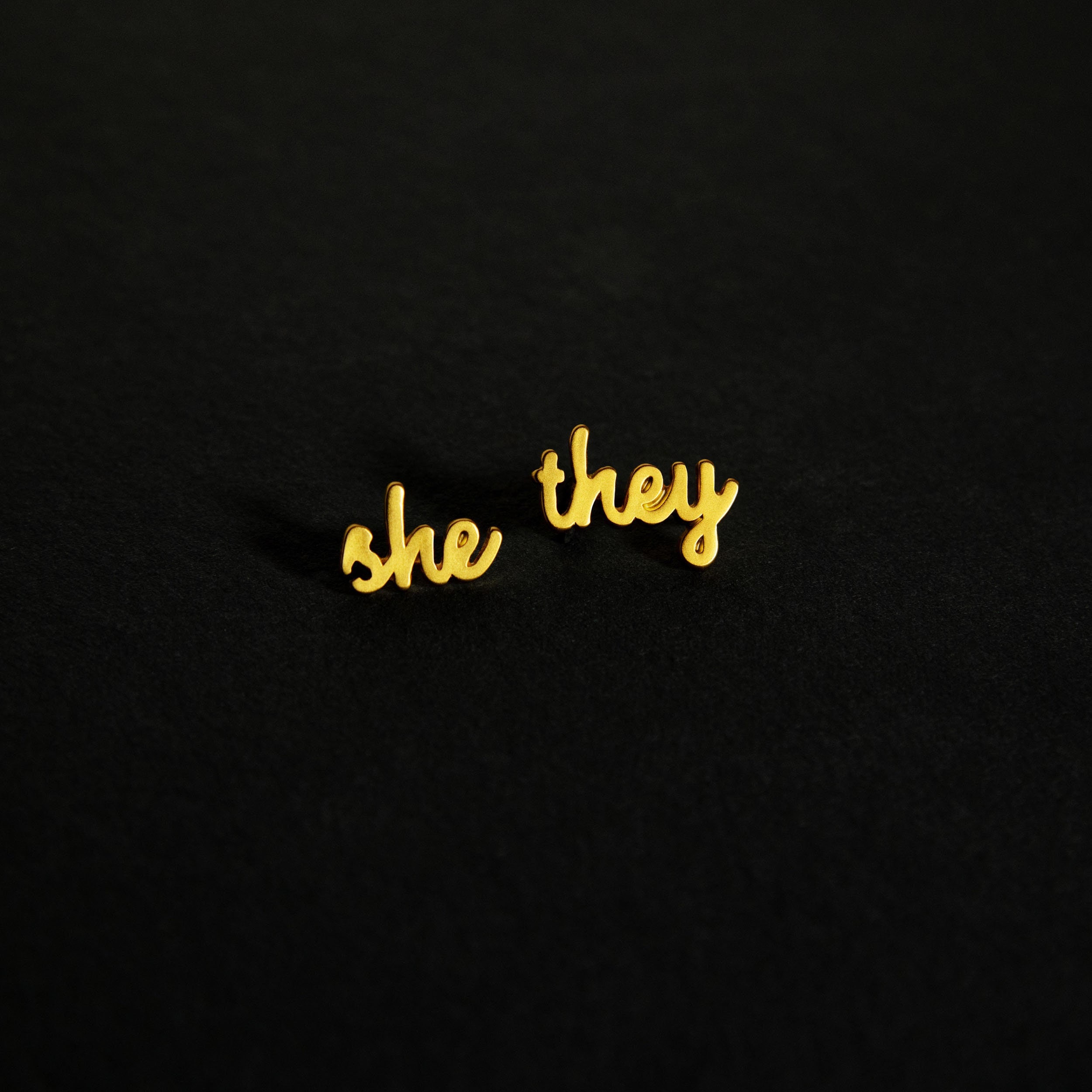 She / They Pronoun Pins