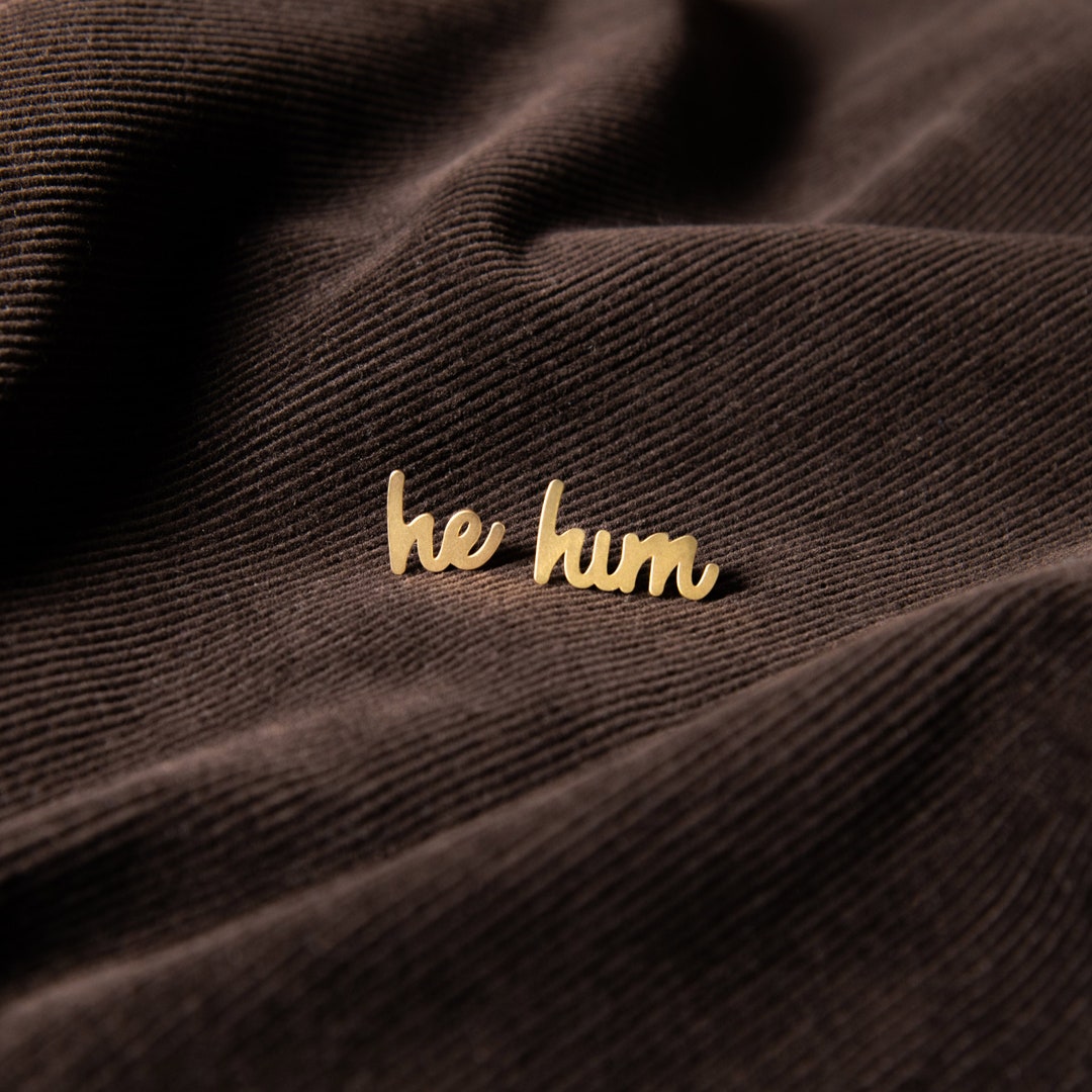 He/him Pronoun Pins — Transmasc Pride LGBT Badge Nonbinary Trans ...
