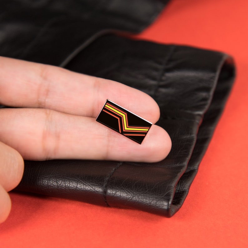 Rubber Pride Flag Pin Subtle Lapel Badge Leather Latex Kink | Etsy