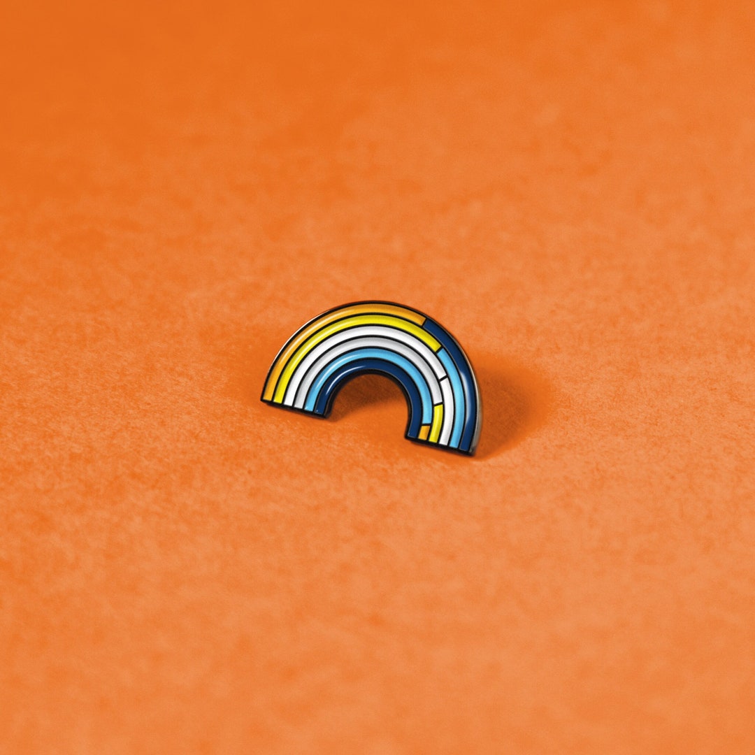 Sunset Aroace Rainbow Pin — Aromantic Aro Pride Accessory Badge Acearo ...
