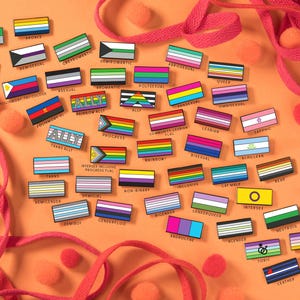 Toric Flag Pin — Quadrisian Pride Enamel Badge NBLM Nonbinary Enby ...