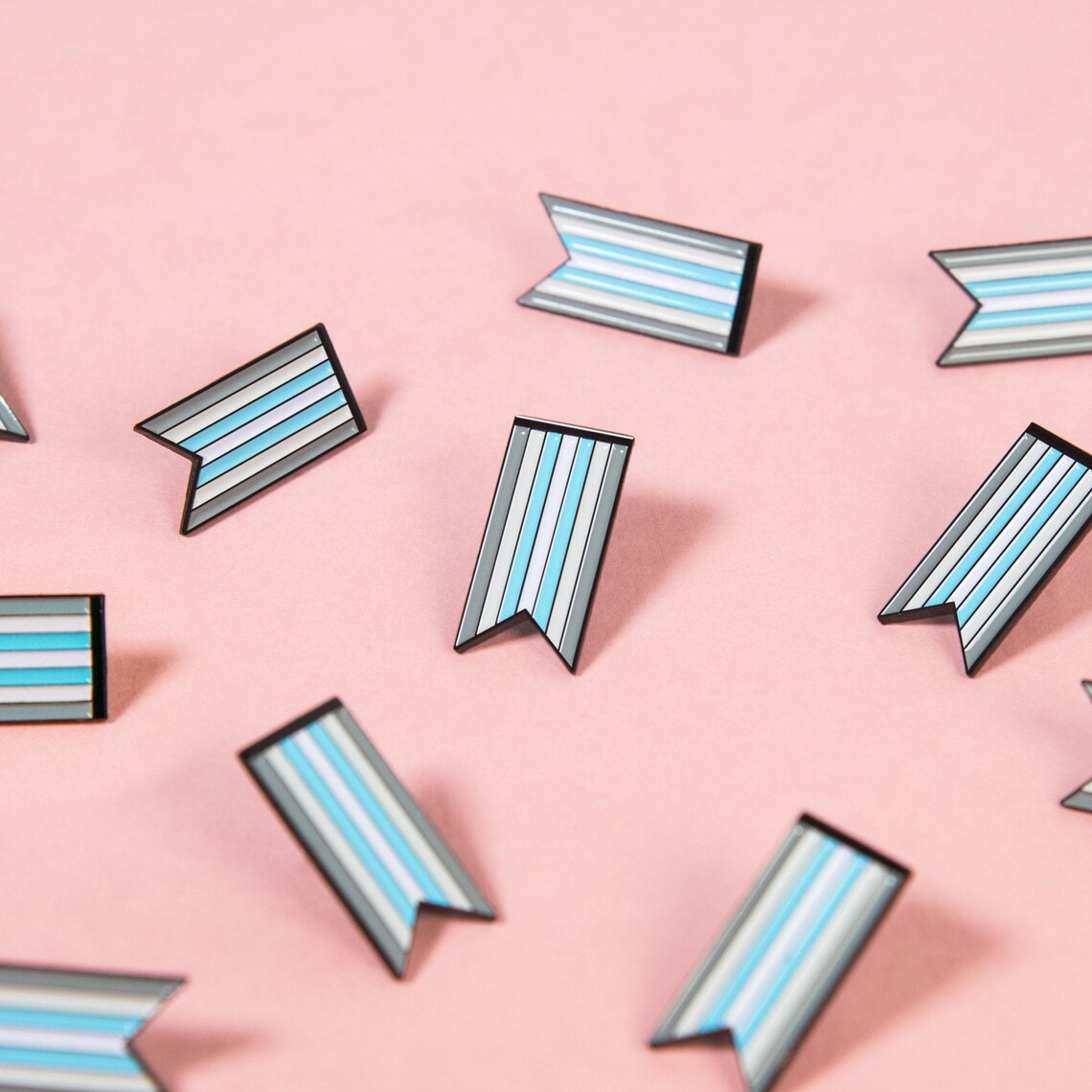 Demiboy Ribbon Pin — Demigender Pride Badge Deminonbinary Nonbinary ...