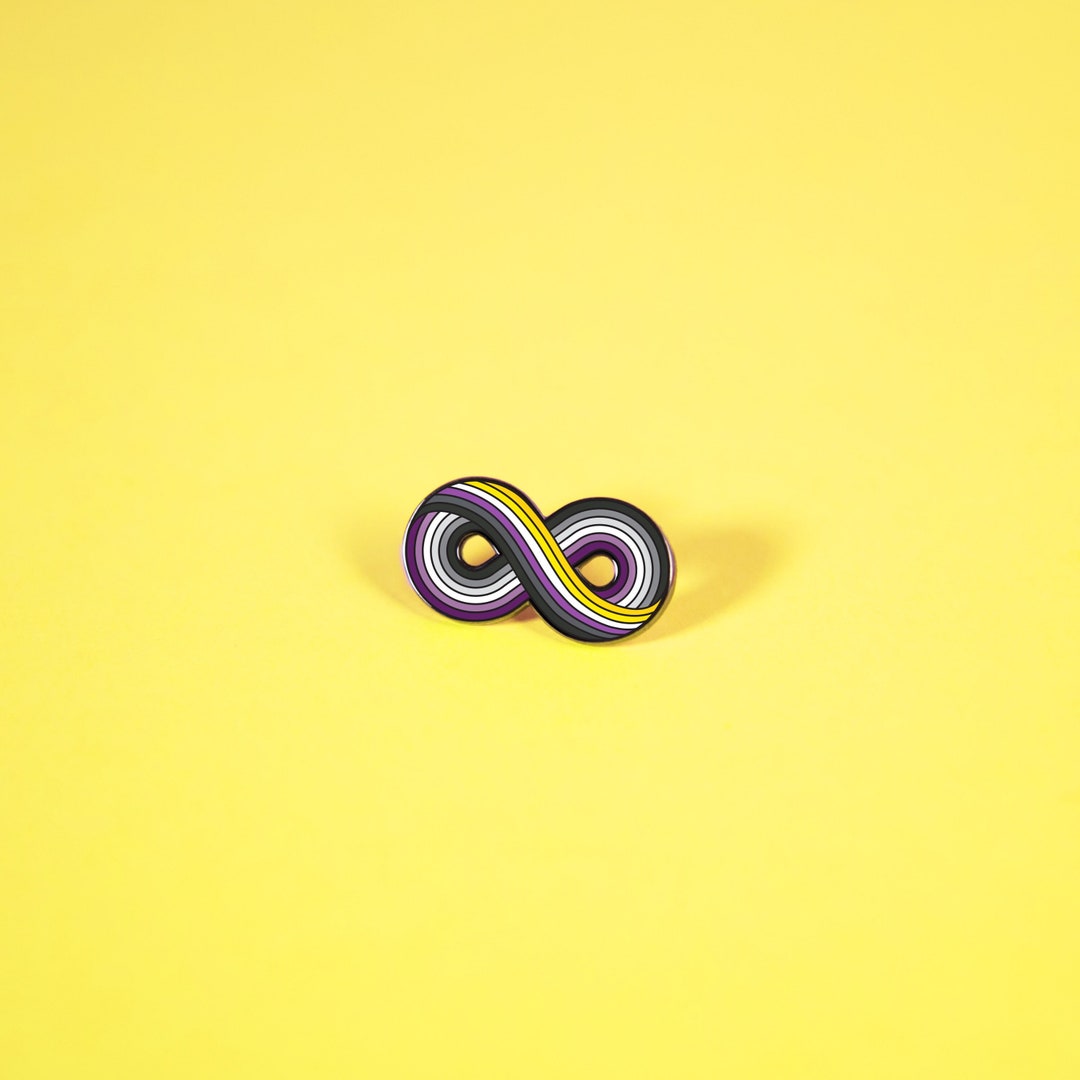 Infinitely Nonbinary-asexual Pin — Enby Ace Pride Accessory Demisexual ...