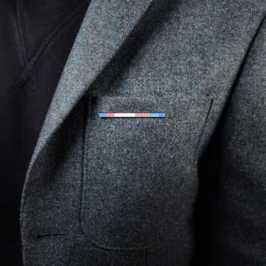 Transgender Rod Pin — Subtle Trans Pride Flag Badge Lapel Accessory ...