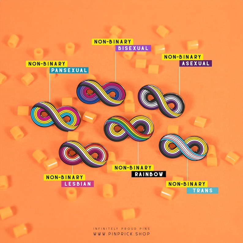 Infinitely Nonbinary-asexual Pin — Enby Ace Pride Accessory Demisexual ...