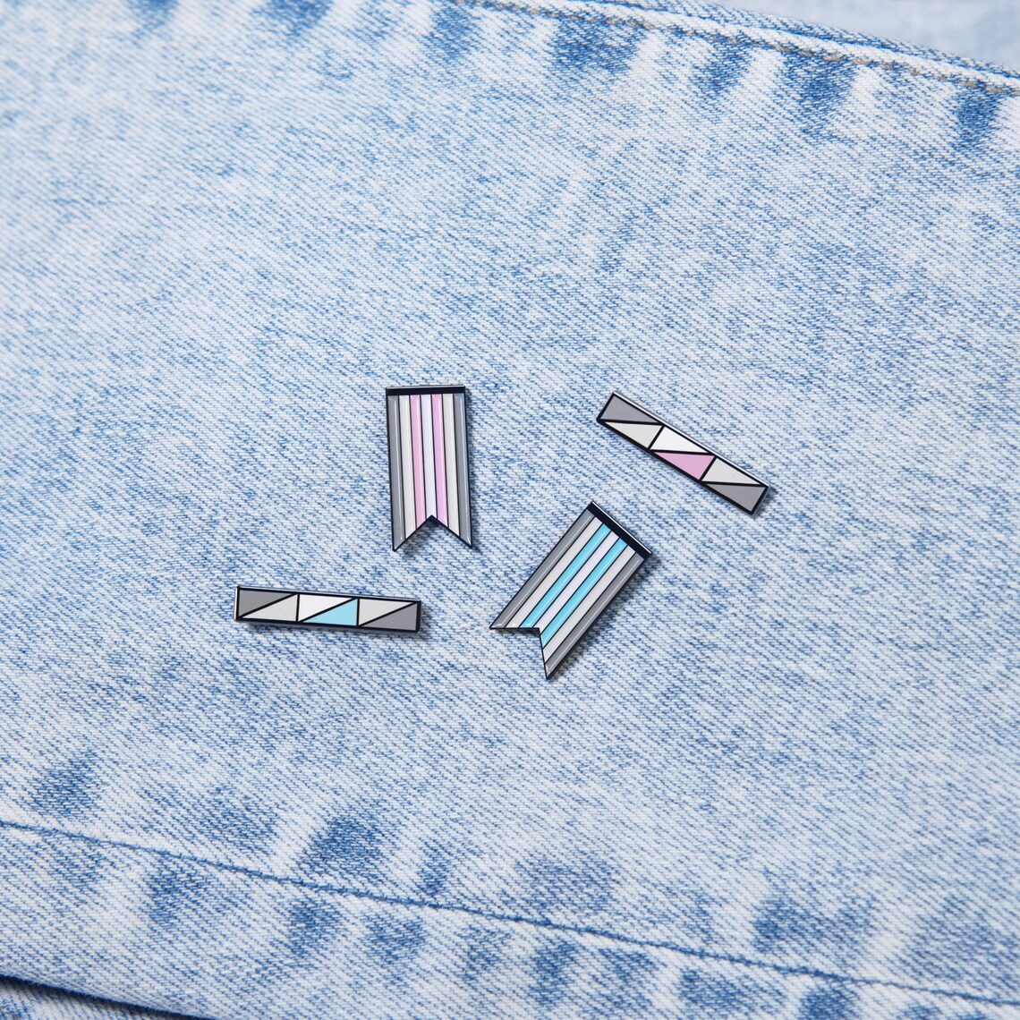 Demigirl Ribbon Pin Demigender Pride Button Deminonbinary | Etsy UK