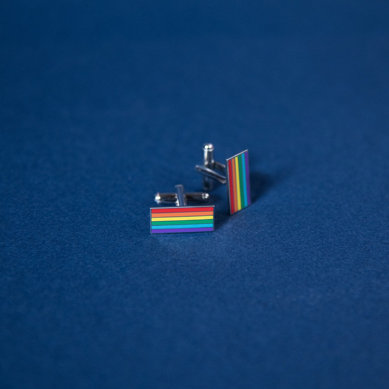 Iridescent Rainbow Pride Cufflinks — LGBT Gay Pride Wedding Gift Groom ...