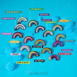 Aroace Rainbow Pin — Aro Pride Accessory Badge Aromantic Acearo ...
