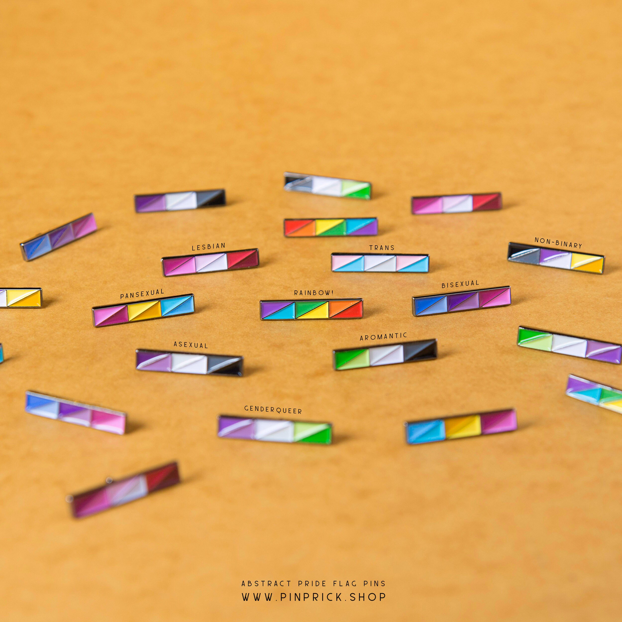 Pansexual Bar Pin Subtle Pan Pride Pin Flag LGBT LGBTQ Queer - Etsy