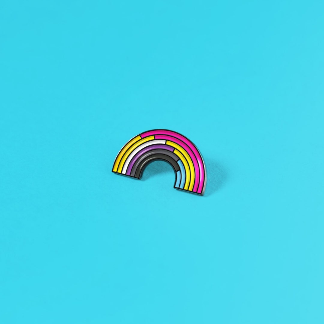 Non-binary/pansexual Rainbow Pin — Pride Accessory Sticker Badge Trans ...