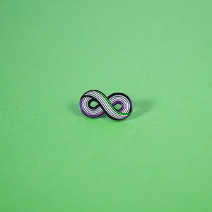 Infinitely Asexual Pin Subtle Ace Pride Accessory LGBTQ Grey Graysexual ...