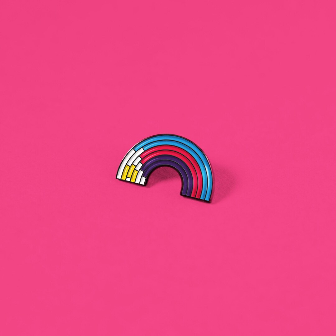 Polyamory Rainbow Pin — New Poly Pride Flag Polyfidelity Ethical ...