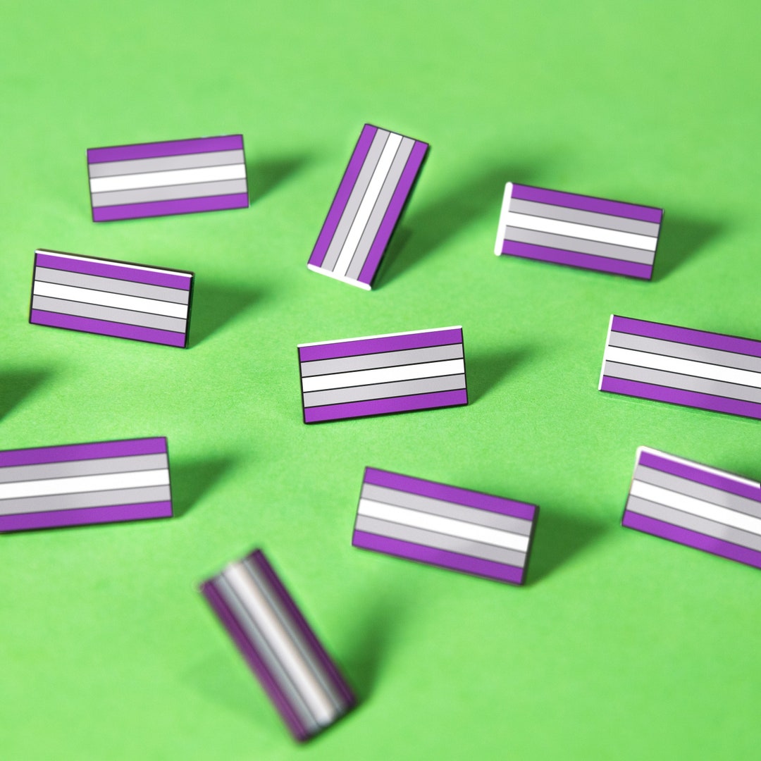 Greysexual Flag Pin — Asexual Pride Accessory Enamel Badge Ace Aspec ...