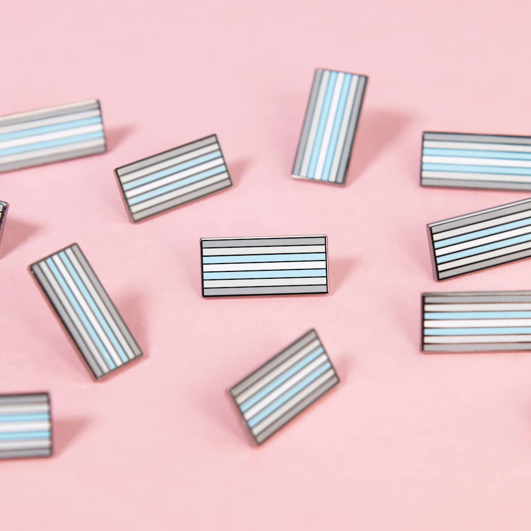 Demiboy Flag Pin — Demigender Pride Badge Deminonbinary Nonbinary ...