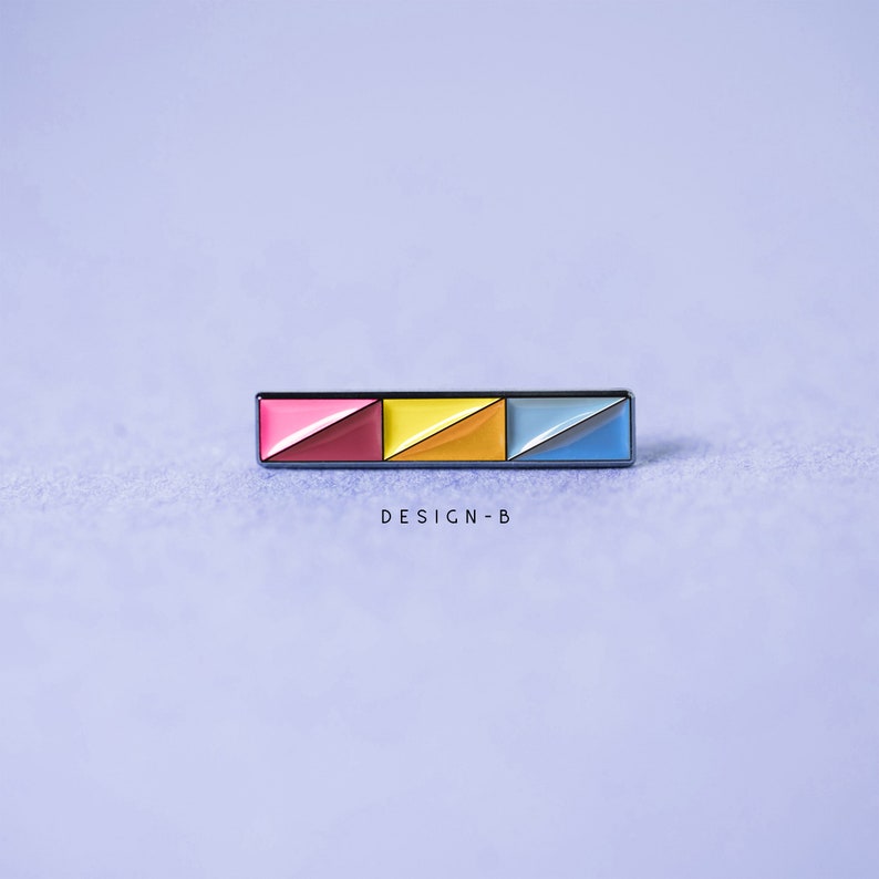 Pansexual Bar Pin Subtle Pan Pride Pin Flag LGBT LGBTQ Queer - Etsy