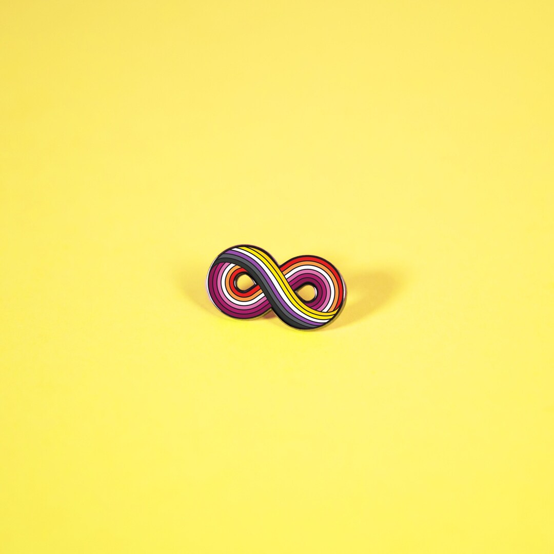 Infinitely Nonbinary-lesbian Pin — Lesbianby Pride Accessory Enby ...