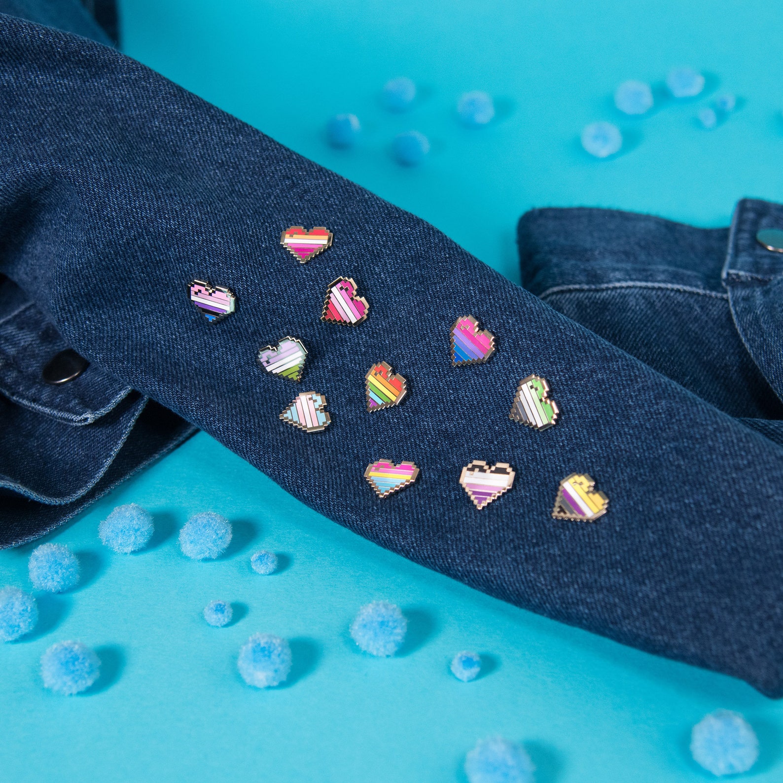 Transgender Pride Heart Pins Subtle LGBT Flag Badge | Etsy