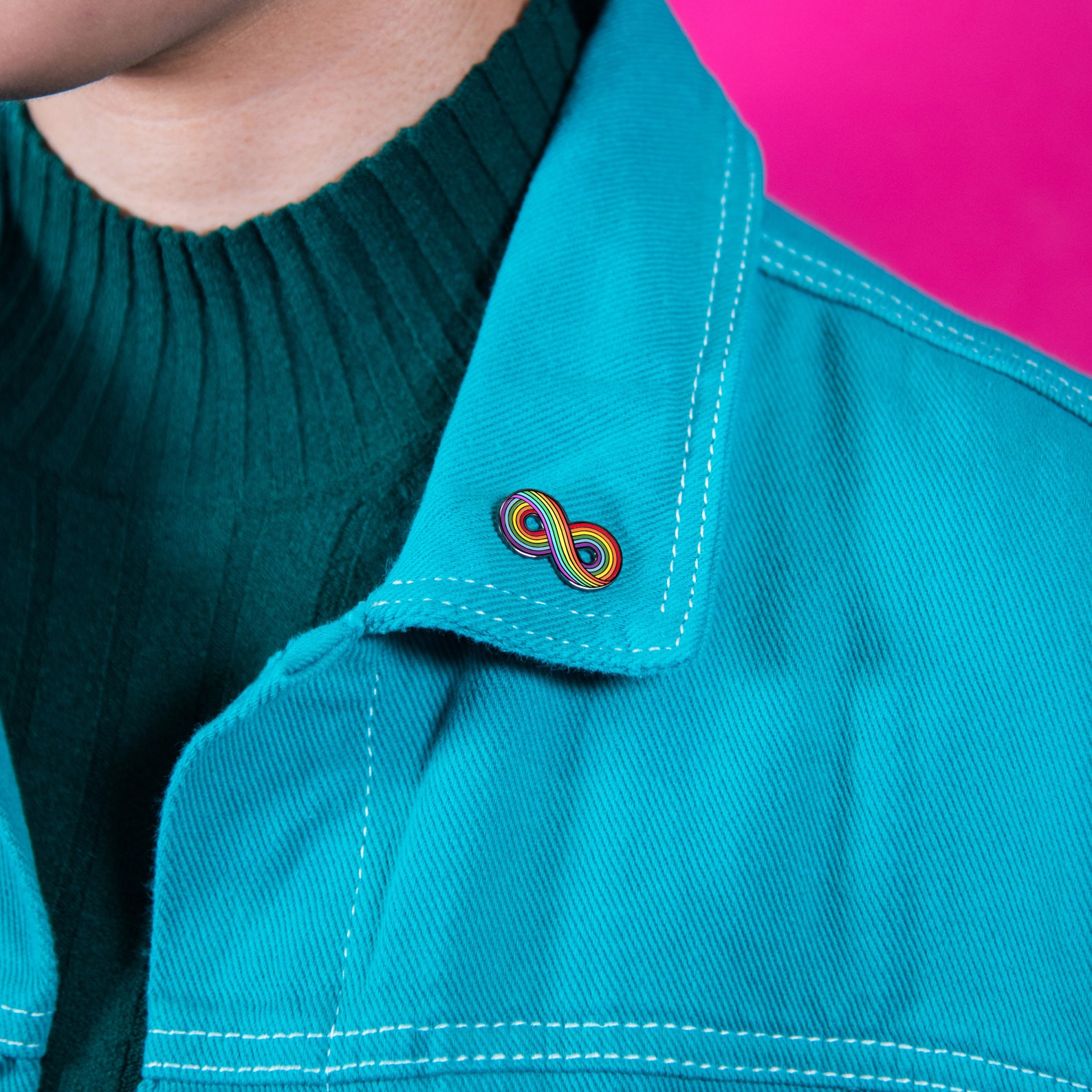 Infinitely Non-binary Pin — Subtle Enby Non Binary Pride Accessory ...