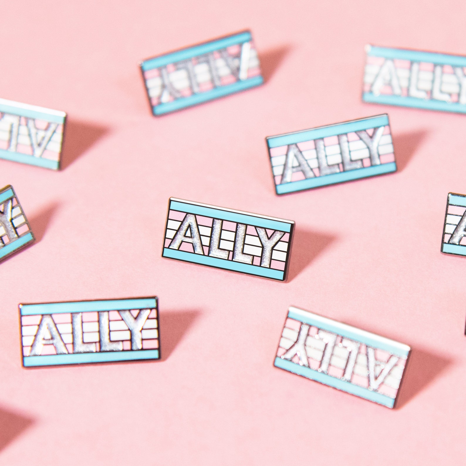 Rainbow ALLY Pin Enamel Badge Gay Flag Pride Sticker Shirt | Etsy